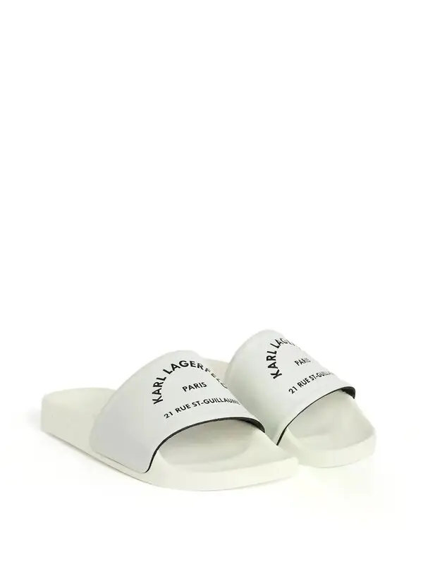 Karl Lagerfeld Kondo 2.0 Logo-print Slides - Grey