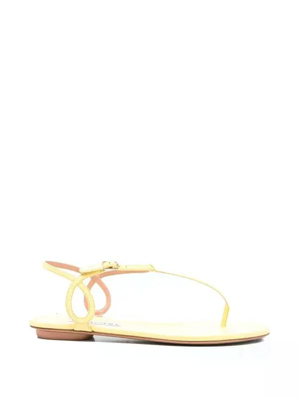 AQUAZZURA Almost Bare Flat Sandals - Yellow