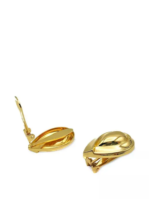 Dior 1980s Teardrop Clip-on Earrings