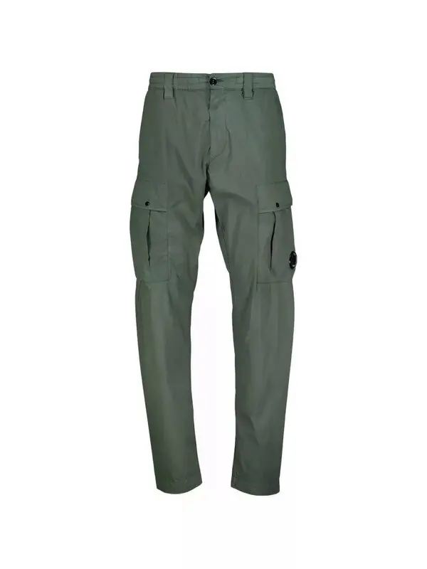 C.P. COMPANY Lens-detail Cotton Cargo Pants - Green