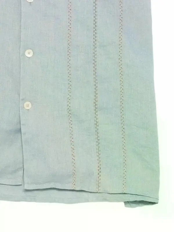 Paul Smith Embroidered-detail Short-sleeve Shirt - Blue