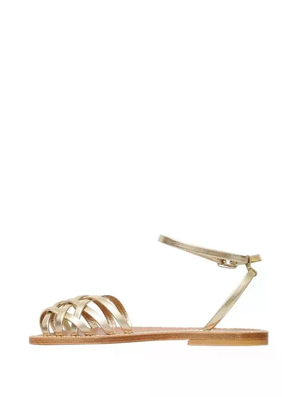 K.JACQUES Danaens Cage-strap Flat Sandals - Gold