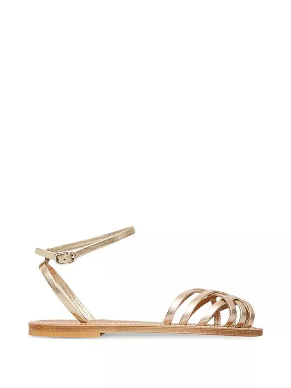 K.JACQUES Danaens Cage-strap Flat Sandals - Gold