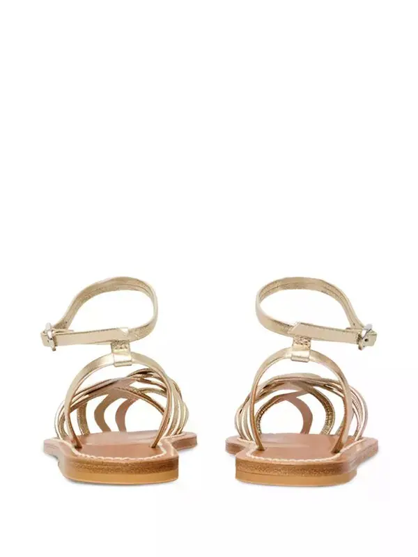 K.JACQUES Danaens Cage-strap Flat Sandals - Gold