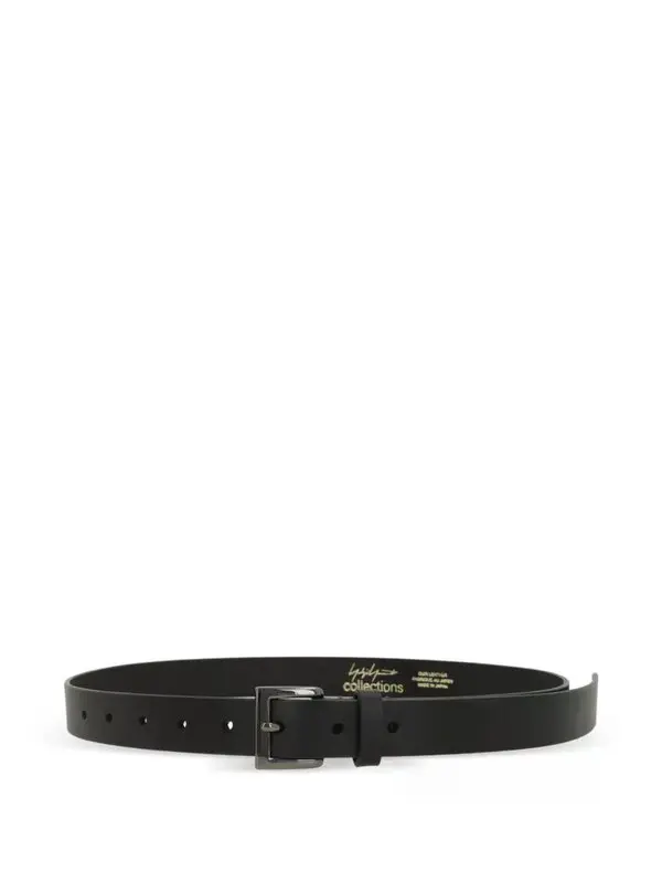 Yohji Yamamoto Square-buckle Leather Belt - Black
