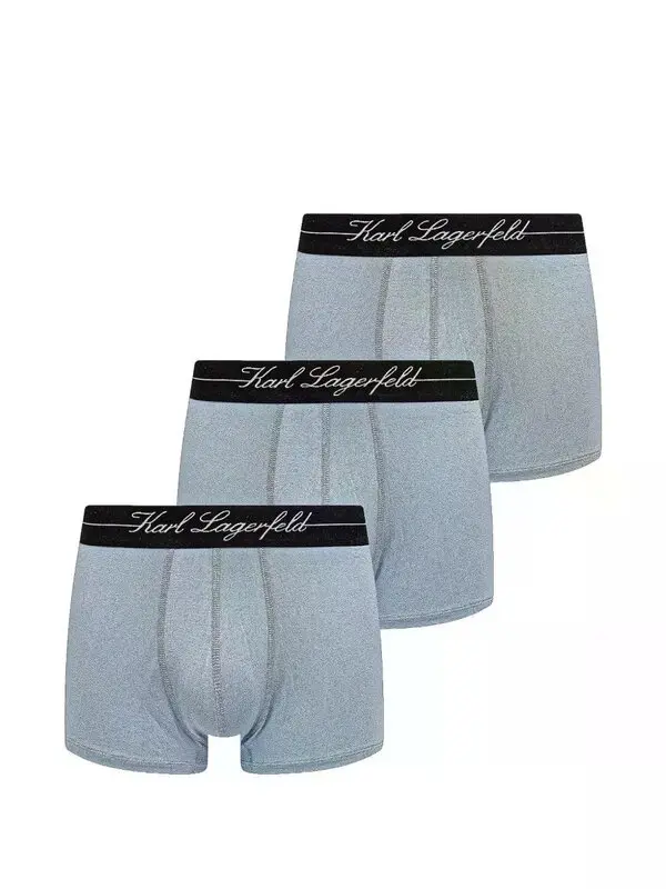 Karl Lagerfeld Logo-waistband Boxers - Blue