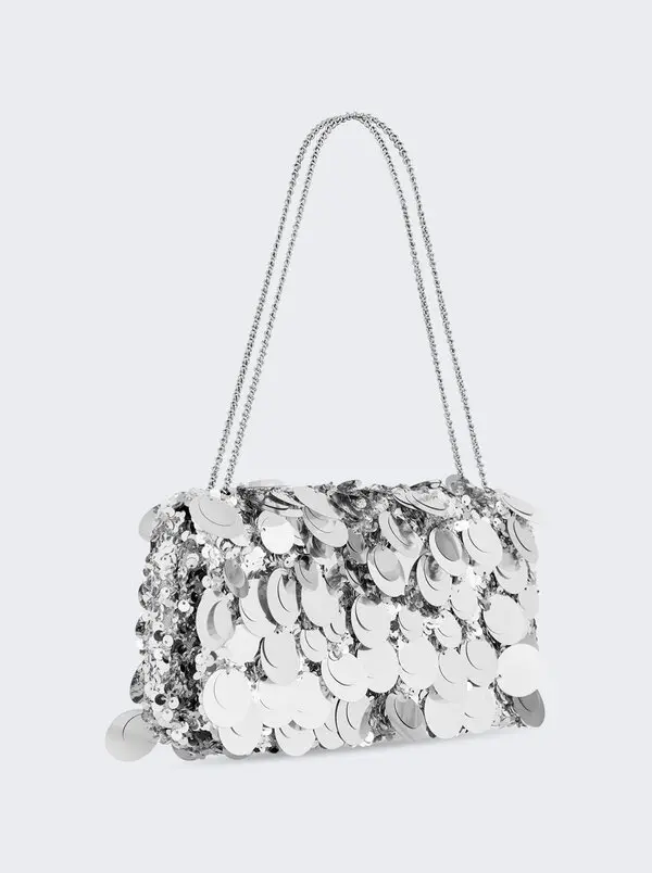Rabanne Sparkle Baguette Bag - Silver