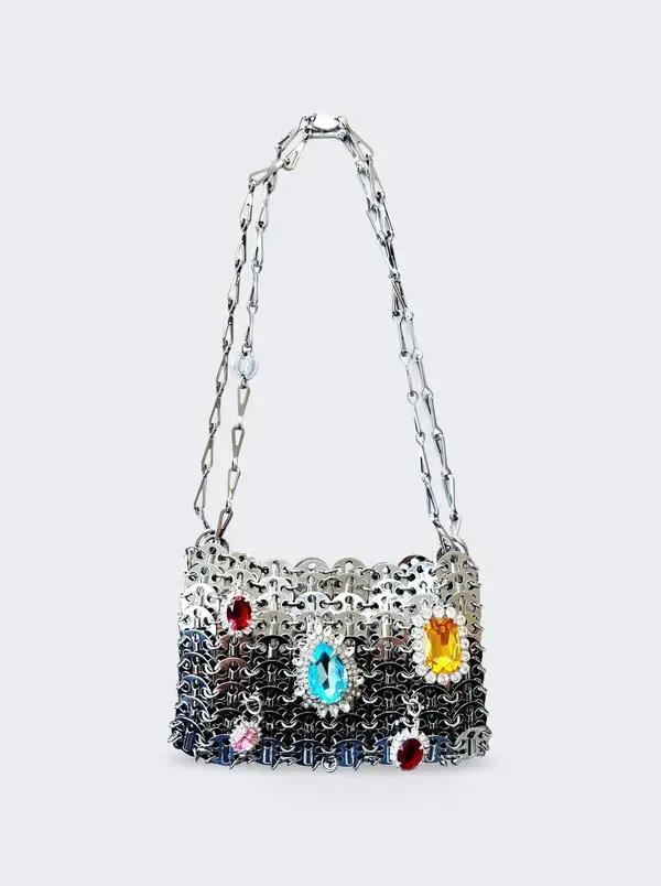Rabanne 1969 Nano Bag With Charms - Silver