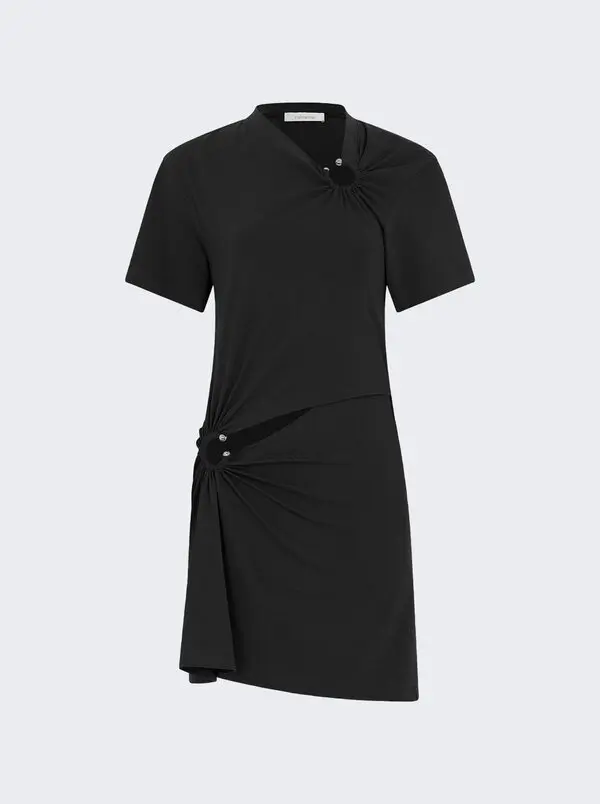 Rabanne Ring Detail Mini Dress - Black