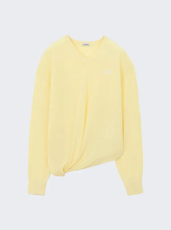 Loewe Draped Wool Sweater - Yellow