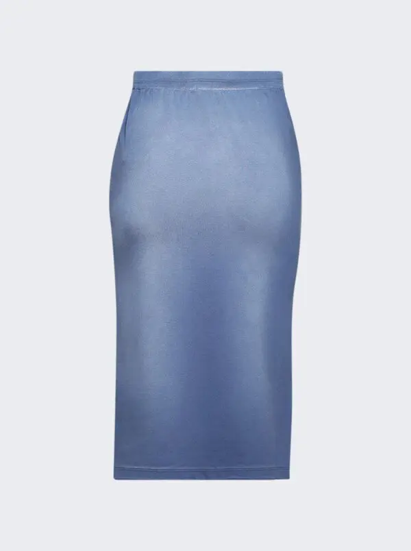 Acne Studios Midi Length Skirt With Logo - Navy