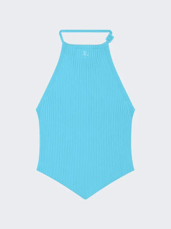 COURRÃ¨GES Pointy Rib Knit Top