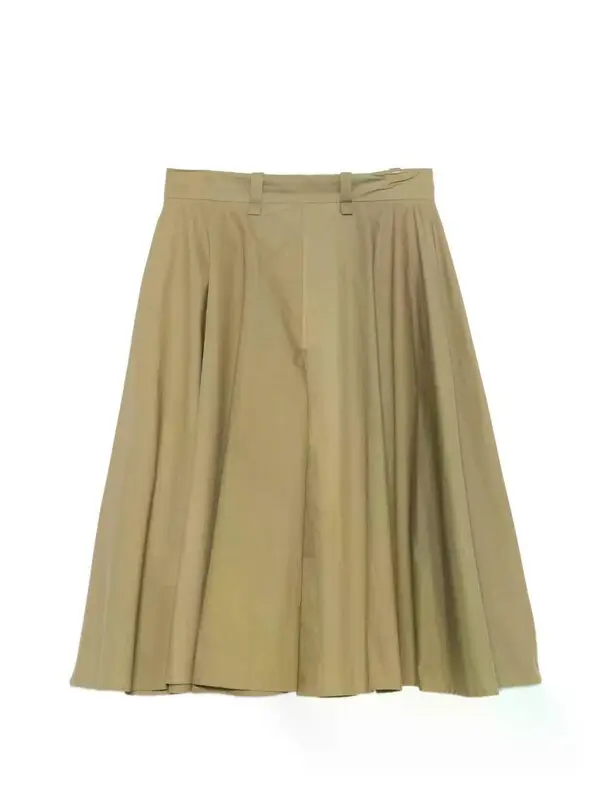 NUDE Pleated Flared Midi Skirt