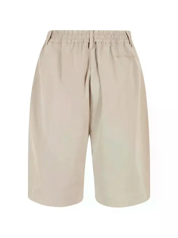 SAVE THE DUCK Pleated Elasticated-waist Shorts - Neutrals