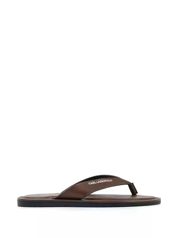 Karl Lagerfeld Logo-print Flip-flops - Brown