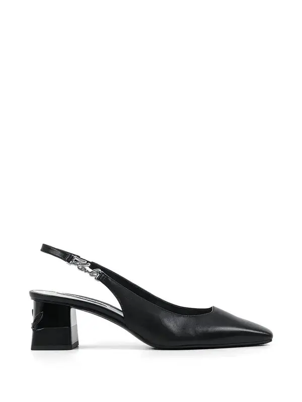 Karl Lagerfeld Logo-detail Slingback Pumps - Black