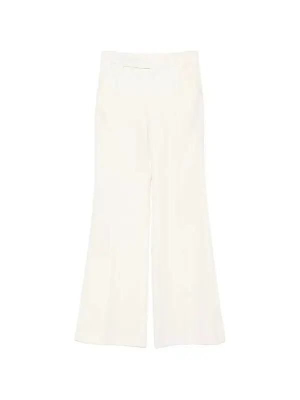 Chloé Pressed-crease Flared Trousers - Neutrals