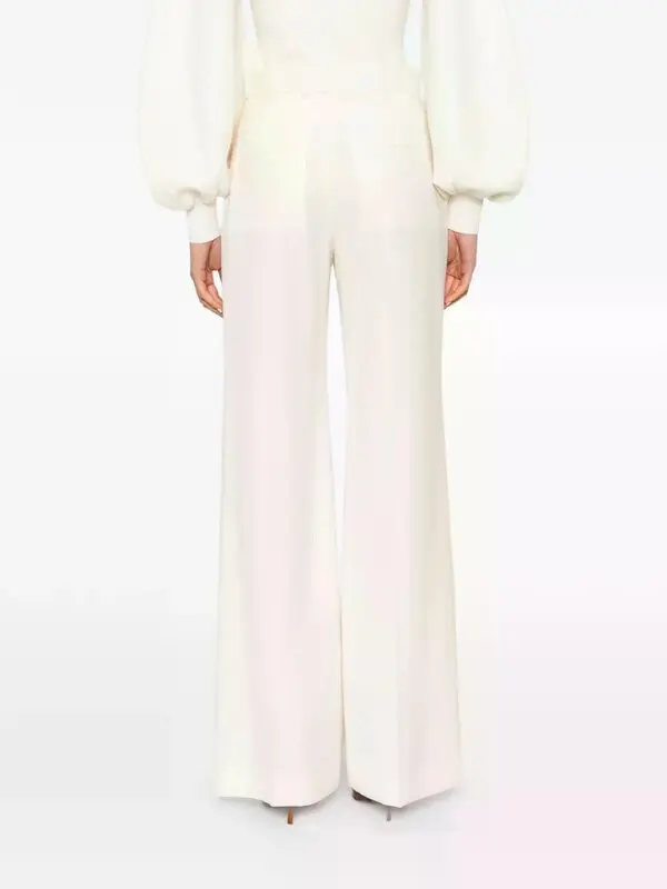 Chloé Pressed-crease Flared Trousers - Neutrals