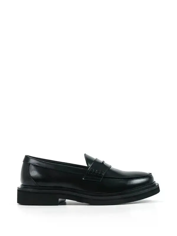 Karl Lagerfeld Leather Loafers - Black
