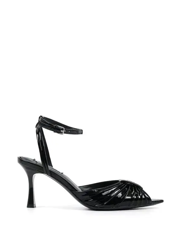 Karl Lagerfeld Leather Heeled Pumps - Black