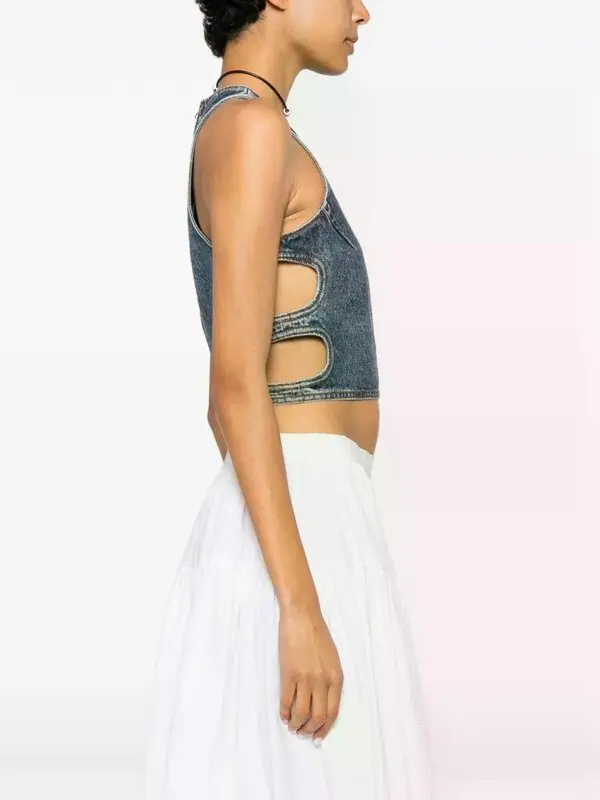 Chloé Acid-wash Cut-out Top