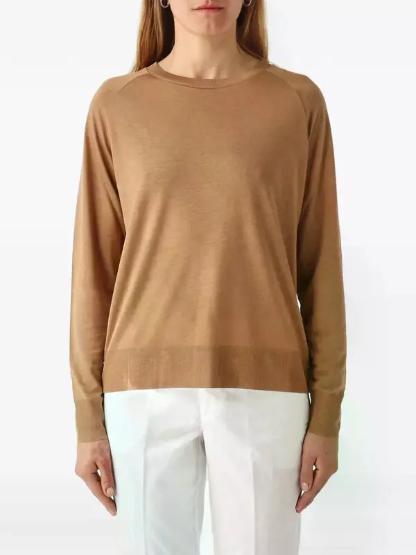 Herno Raglan-sleeve T-shirt With Button Slit - Neutrals