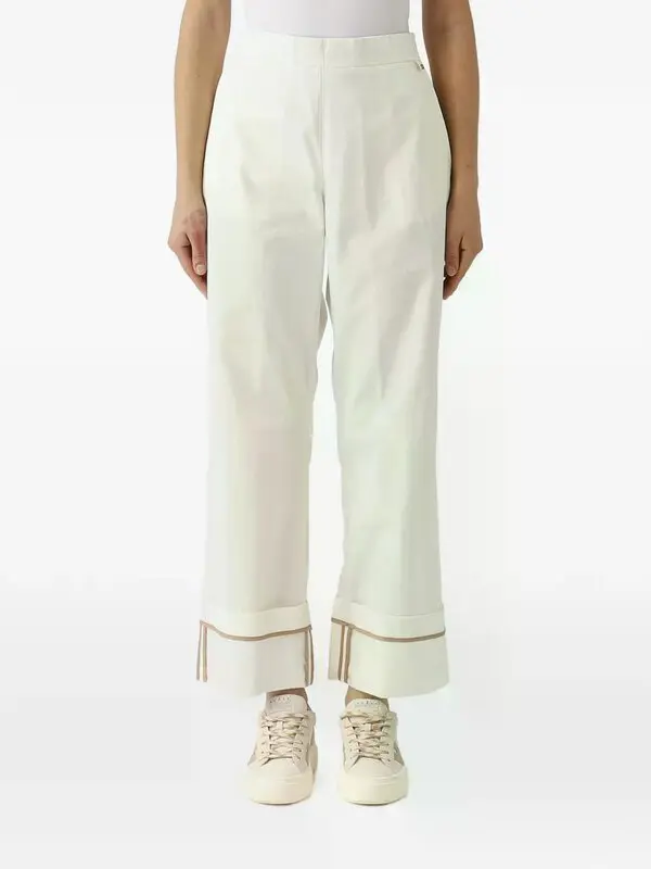 Herno Piped-trim Turn-up Trousers - Neutrals