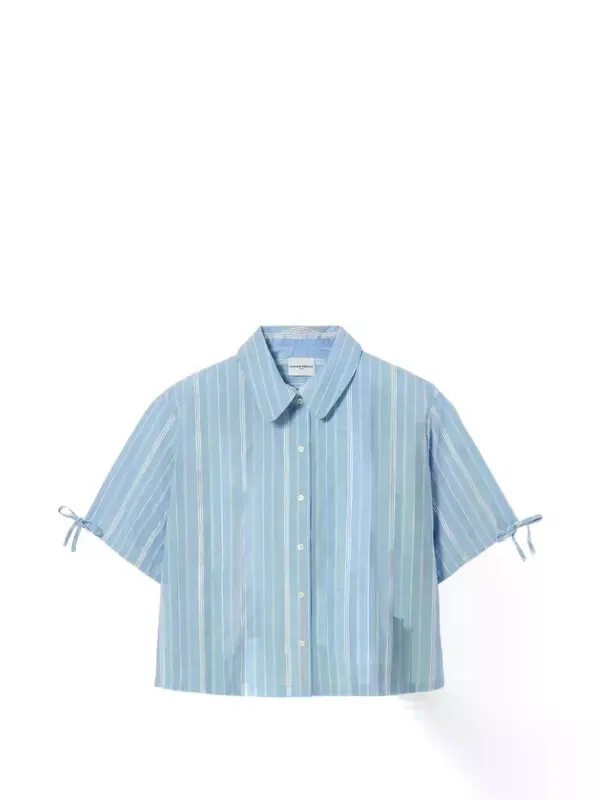 Claudie Pierlot Striped Tie-cuff Shirt - Blue
