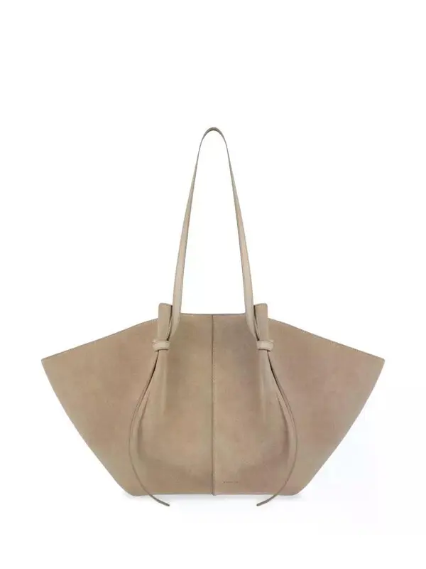 Yuzefi Large Mochi Suede Shoulder Bag - Neutrals