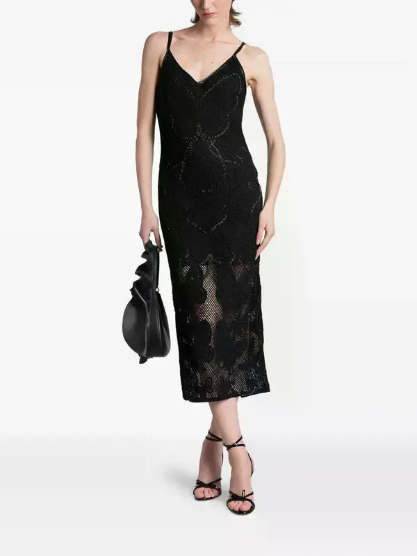 Blumarine Embellished Lace Midi Dress