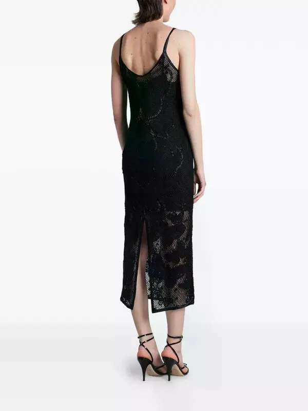Blumarine Embellished Lace Midi Dress