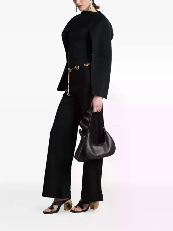 Cult Gaia Alka Cape-overlay Blouse - Black