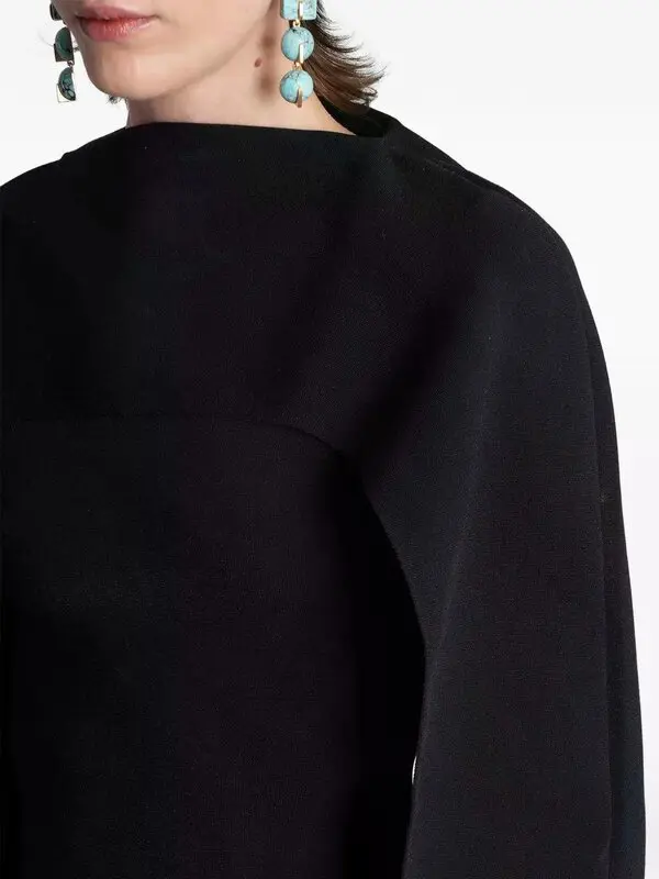 Cult Gaia Alka Cape-overlay Blouse - Black