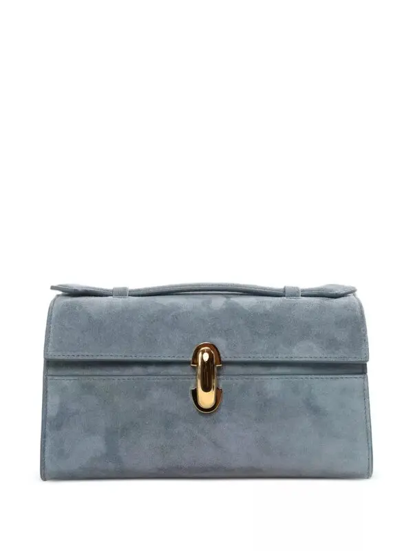 Savette Symmetry Suede Shoulder Bag - Blue