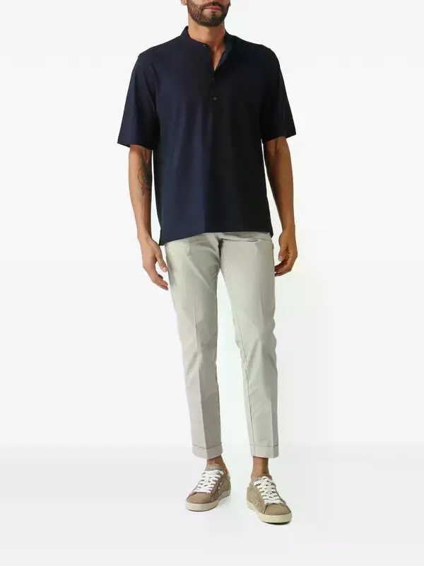 Herno Band-collar Button-up T-shirt