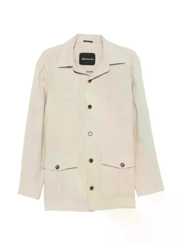 SARTORIO NAPOLI Button-up Flap-pocket Jacket - Neutrals