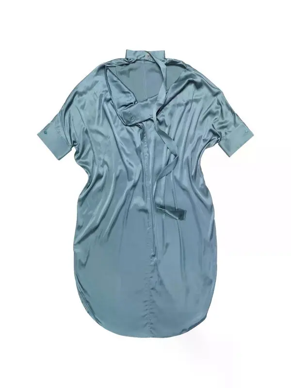 Acne Studios Satin Tunic Dress - Blue