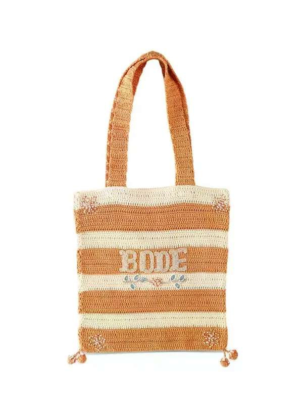BODE Crochet Tote Bag - Orange