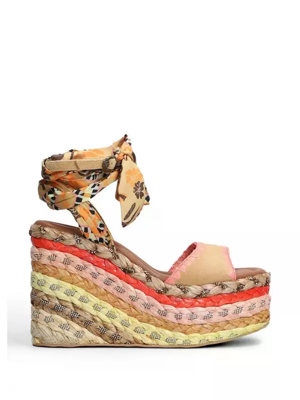Kurt Geiger Braided Heeled Espadrilles - Neutrals