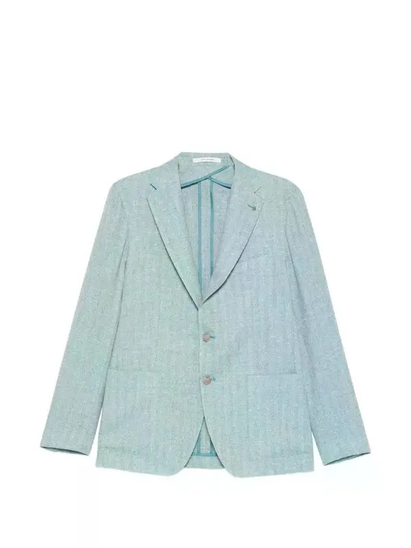 Tagliatore Herringbone-pattern Blazer - Blue