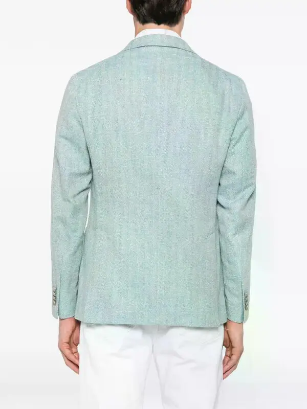 Tagliatore Herringbone-pattern Blazer - Blue