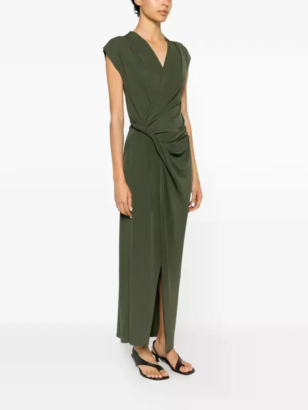 imperial green dress Imperial Knot-Detail Maxi Dress In Green - 25% Off