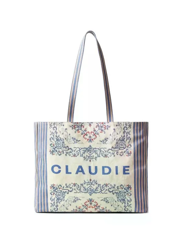 Claudie Pierlot Woven Cotton Tote Bag