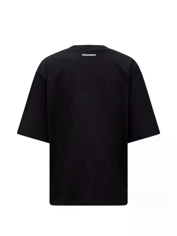 Dsquared2 Iconique Loose-fit Cotton T-shirt - Black