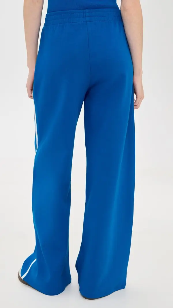 PERFECTWHITETEE Wide Leg Stretch Jersey Pants - Cobalt