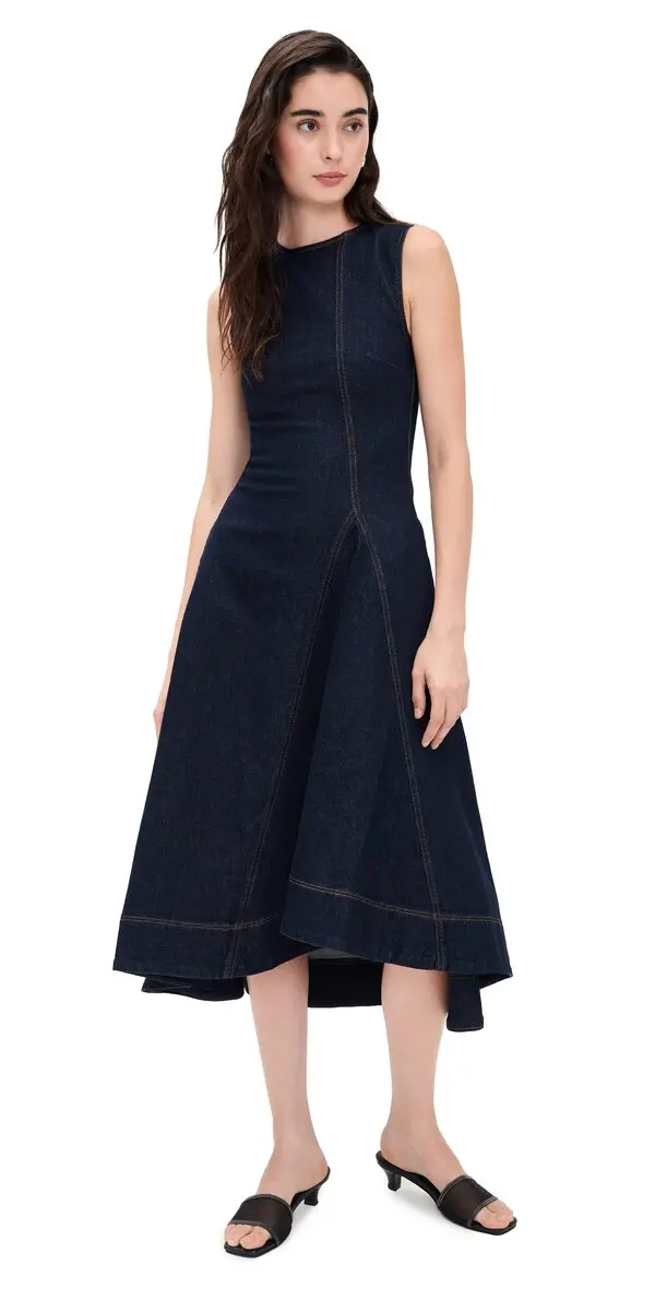 ALIGNE Liberty Denim Midi Dress - Indigo