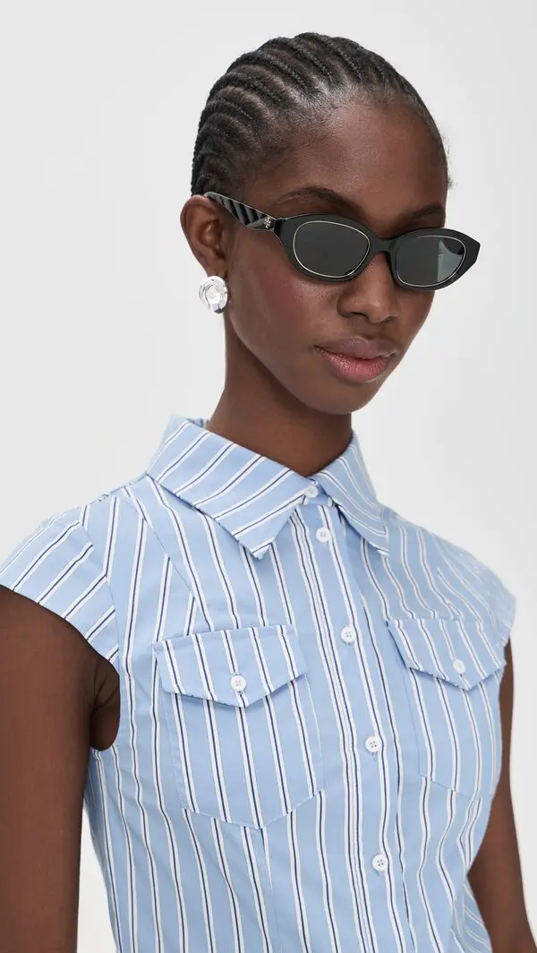 Tory Burch Kira Cateye Sunglasses - Black