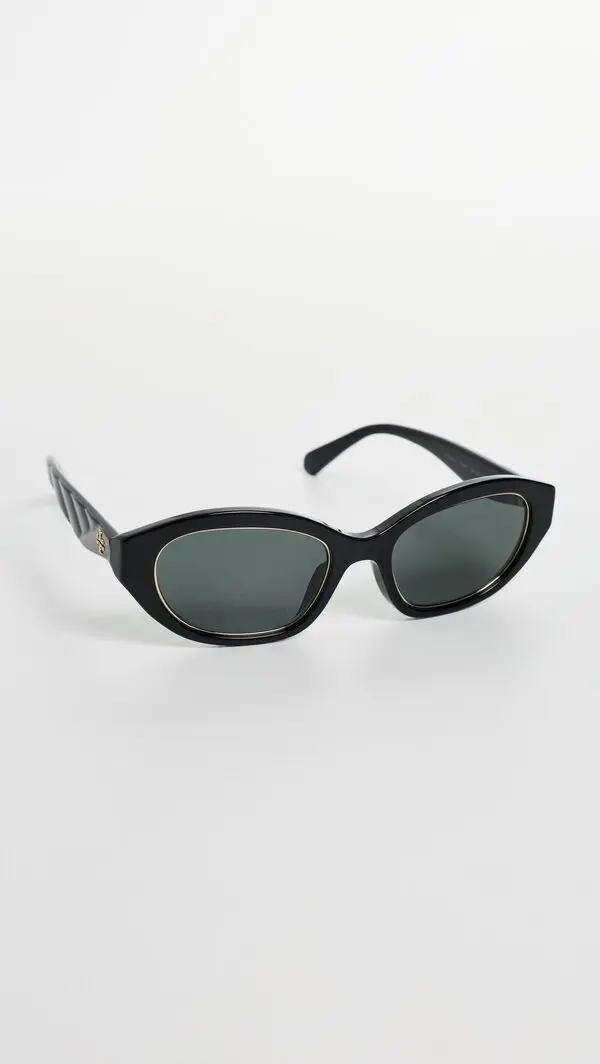 Tory Burch Kira Cateye Sunglasses - Black