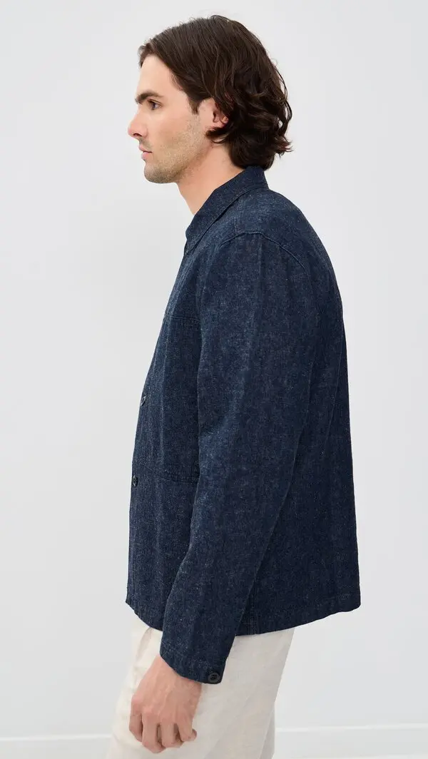 KNICKERBOCKER Mafra Denim Cotton And Linen Overshirt
