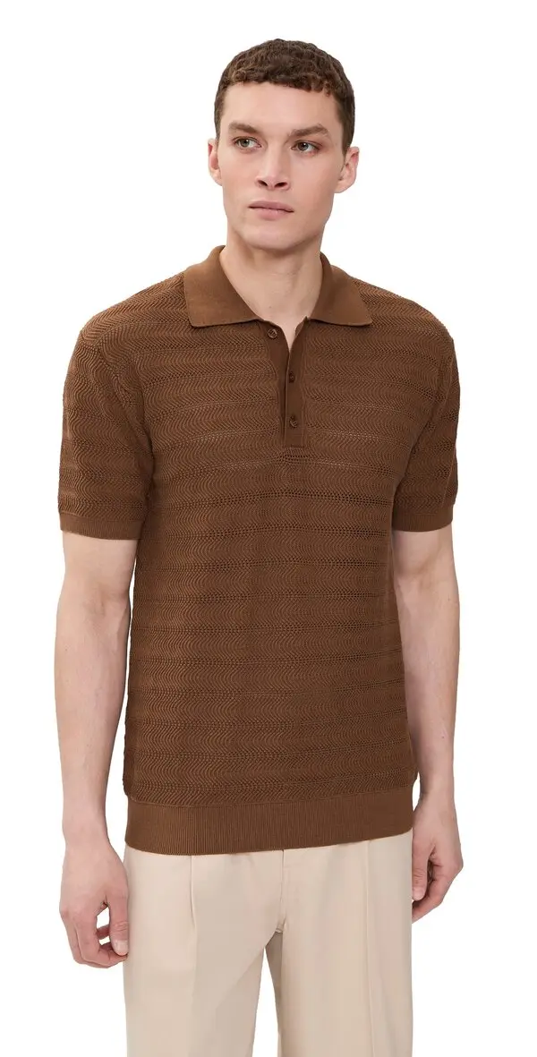 Frescobol Carioca Vidal Cotton Button Up Polo